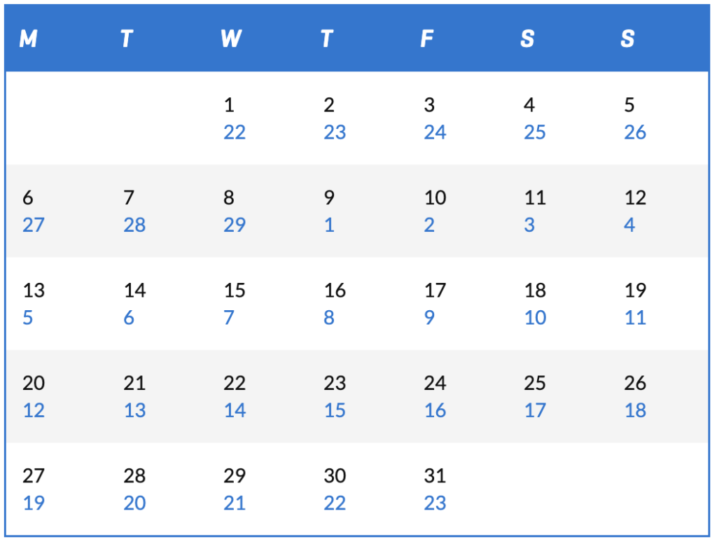 Islamic Hijri Calendar 2023
